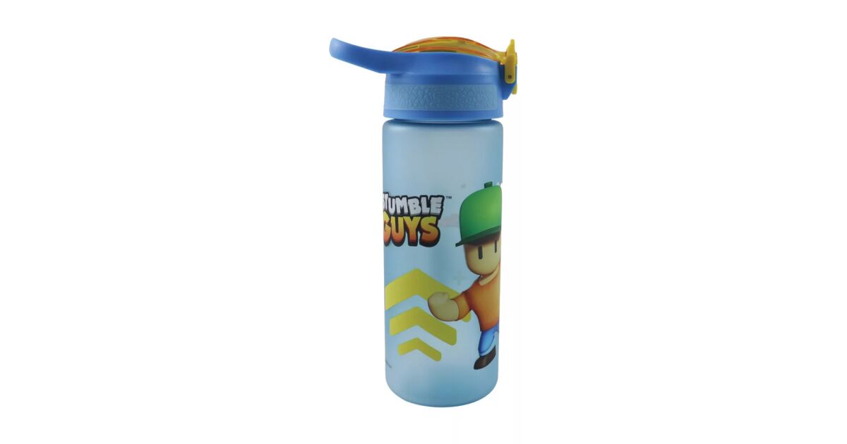 Stumble Guys Hut, sticlă de băut din plastic mat cu pai, 600 ml ...