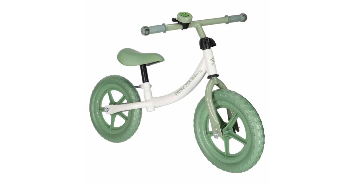 Bicicletă de echilibru Trike Fix Balance cu claxon, verde | Pepita.com
