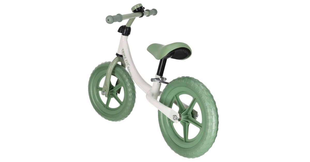 Bicicletă de echilibru Trike Fix Balance cu claxon, verde | Pepita.com