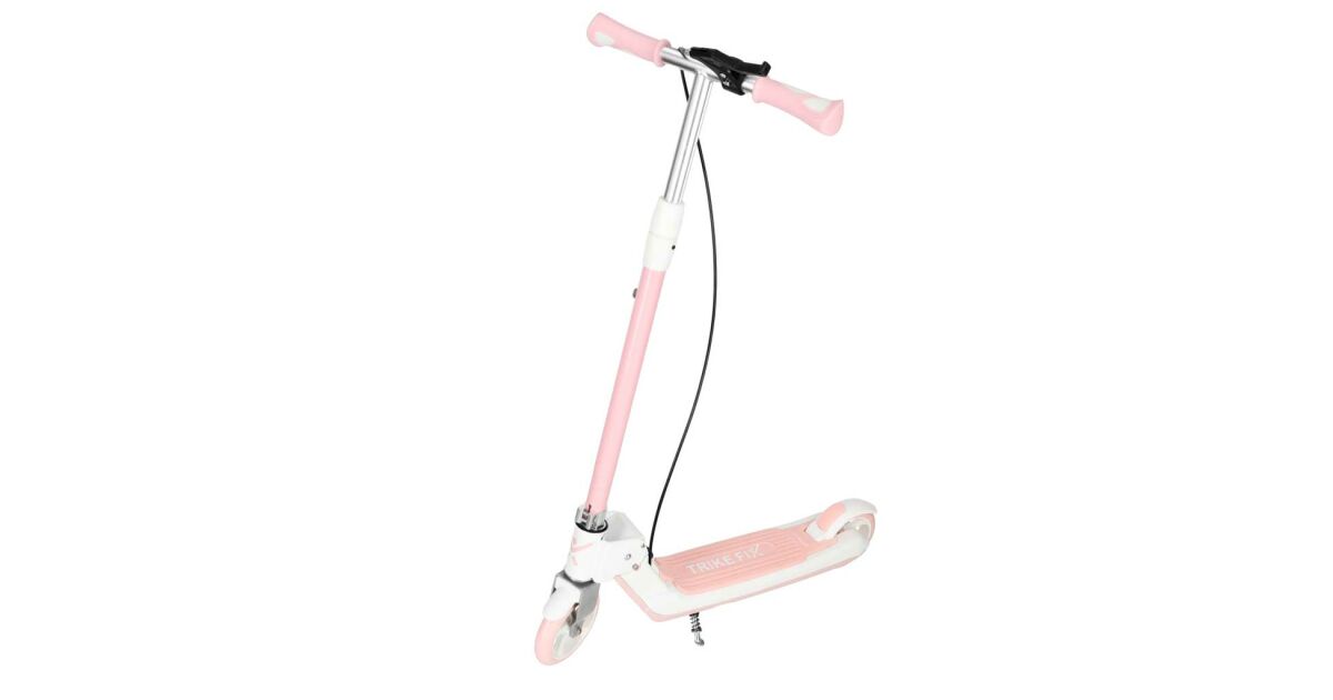 TRIKE FIX Kinderroller, zweirädrig, LED, klappbar, Doppelbremsen, rosa ...