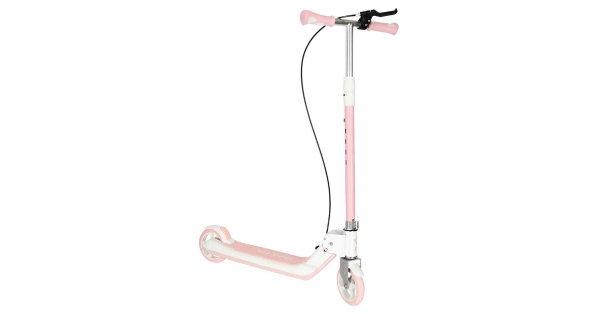 TRIKE FIX Kinderroller, zweirädrig, LED, klappbar, Doppelbremsen, rosa ...