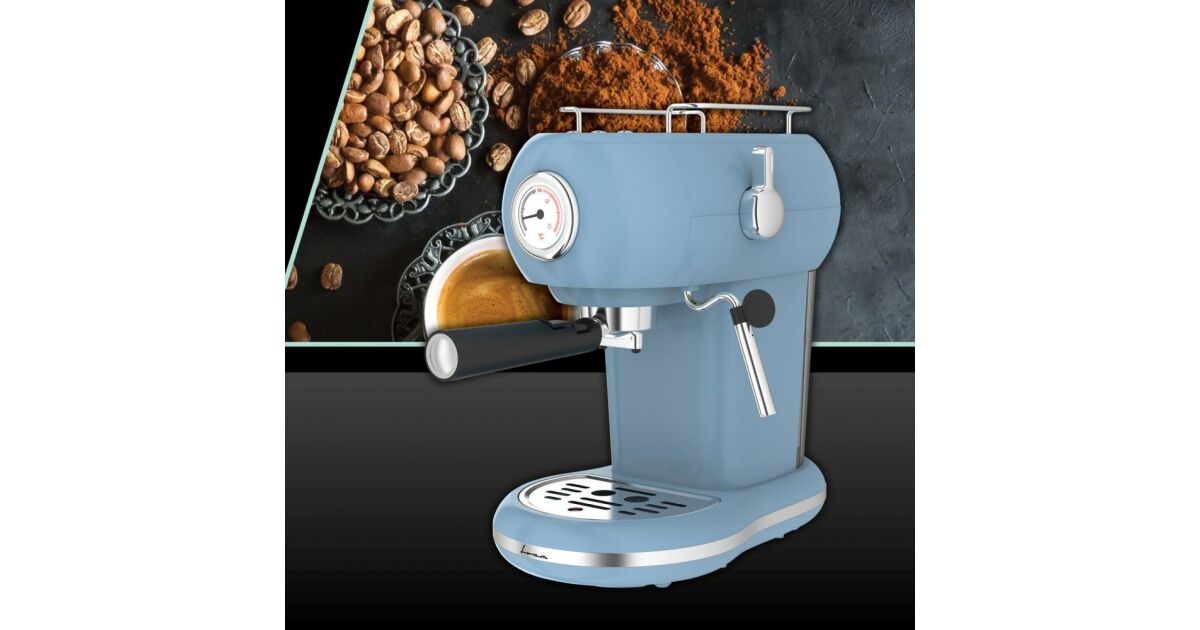 Espressor manual Fram FEM-D15RBL, 1100 W, rezervor 1.2 L, 15 bari ...