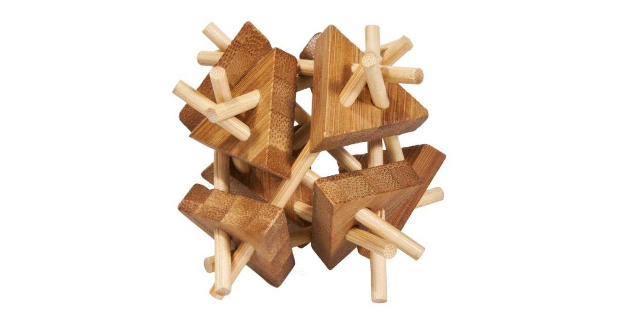 Bambusz fa IQ logikai játék Sticks&triangles | Pepita.hu
