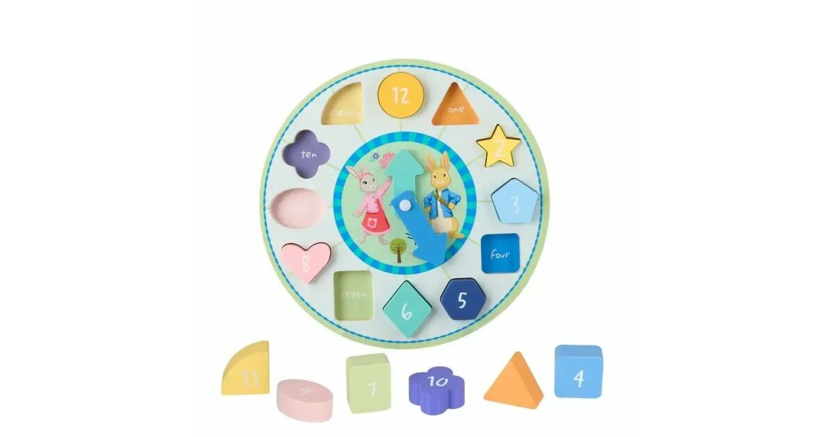 Puzzle zegar Peter Rabbit™, Orange Tree Toys | Pepita.com