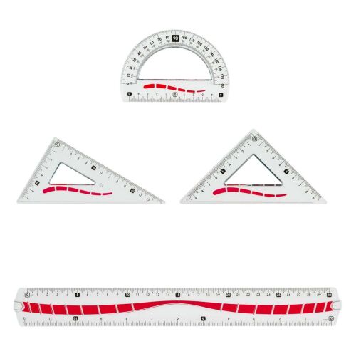 Set Rigle Transparente cu Model Rosu Little President - 4buc | Pepita.com