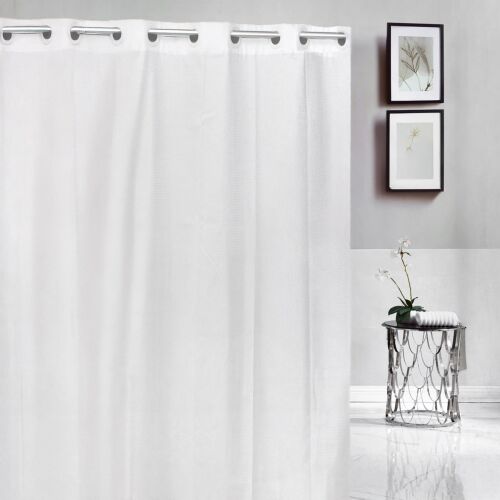Fehér Textil Zuhanyfüggöny Domború Mintával 200x180cm | Pepita.hu