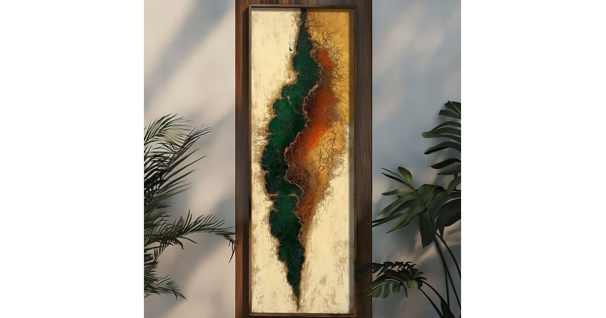 Dekoratives Bild Re-Bloom, Massivholz/MDF, mehrfarbig, 40 x 120 x 3,5 ...