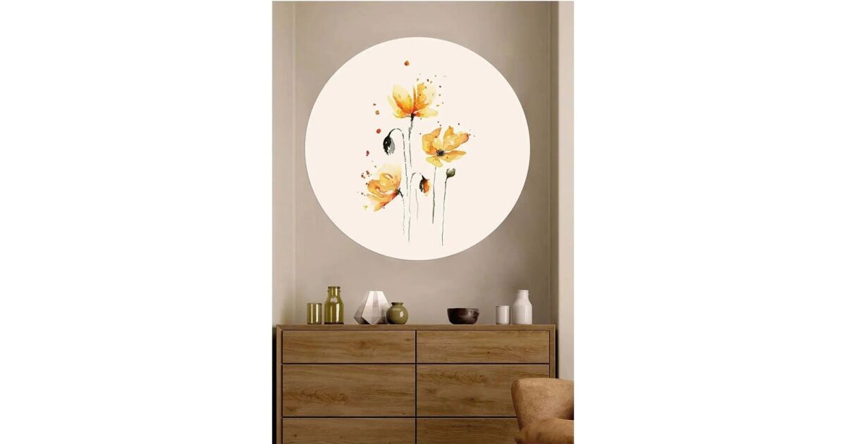 Autocolant autoadeziv Re-Bloom, model floral, din vinil, multicolor, 78 ...