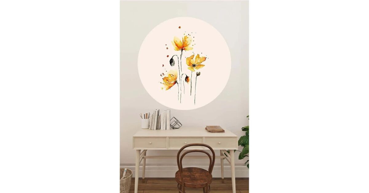 Autocolant autoadeziv Re-Bloom, model floral, din vinil, multicolor, 78 ...