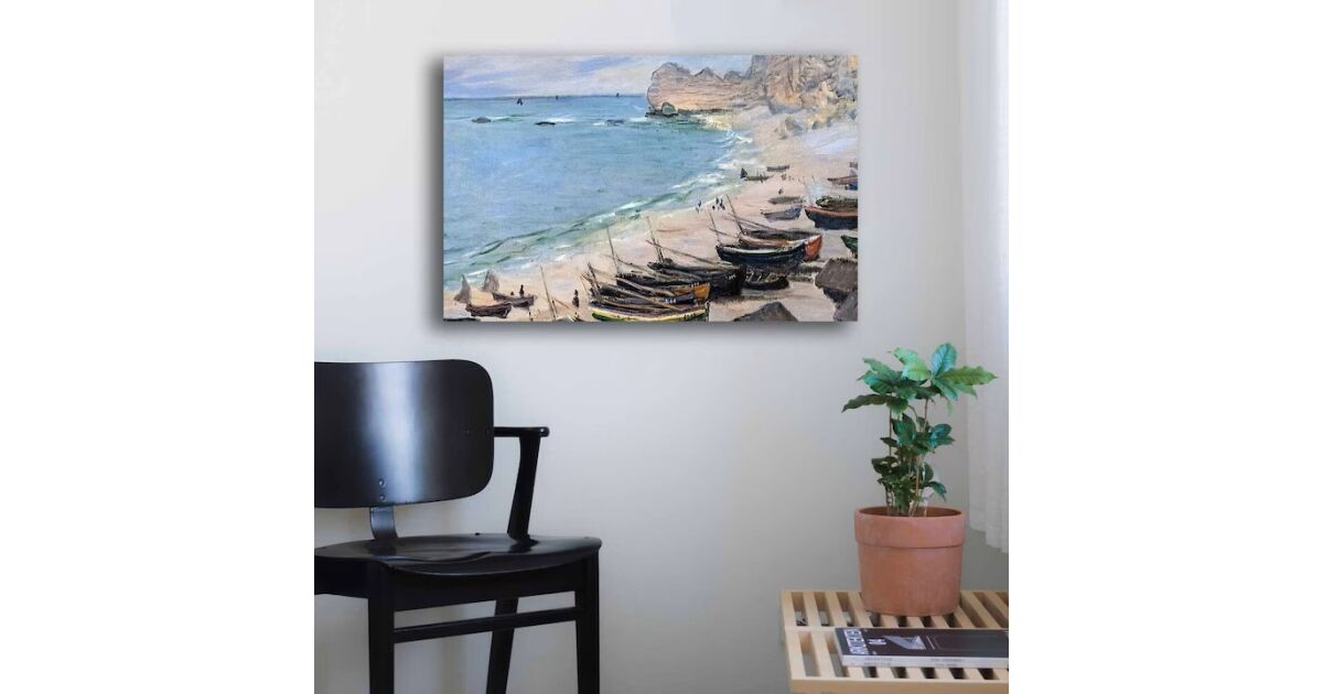 Dekorative Leinwand Re-Bloom, Modell Barci bei Étretat, Leinwand/Holz ...