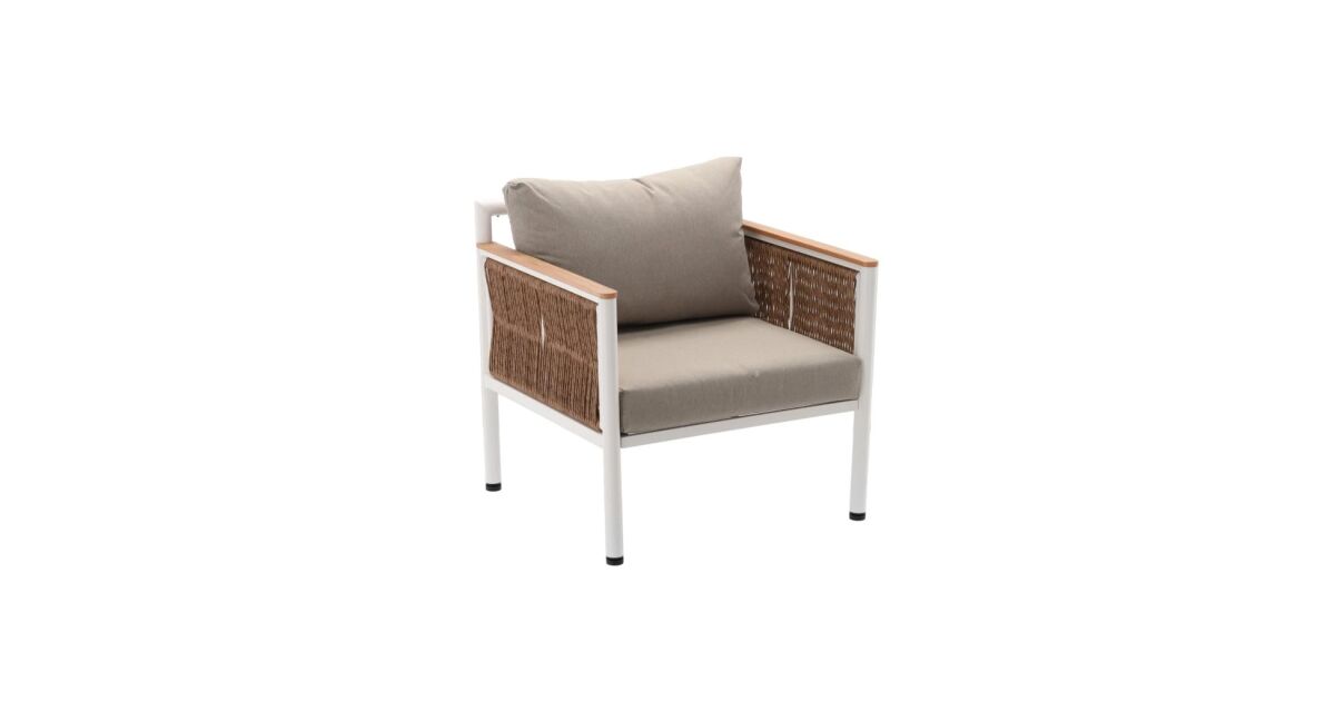 Set mobilier gradina Belgrad 4 piese, cu perne, canapea 2 locuri, 2 ...
