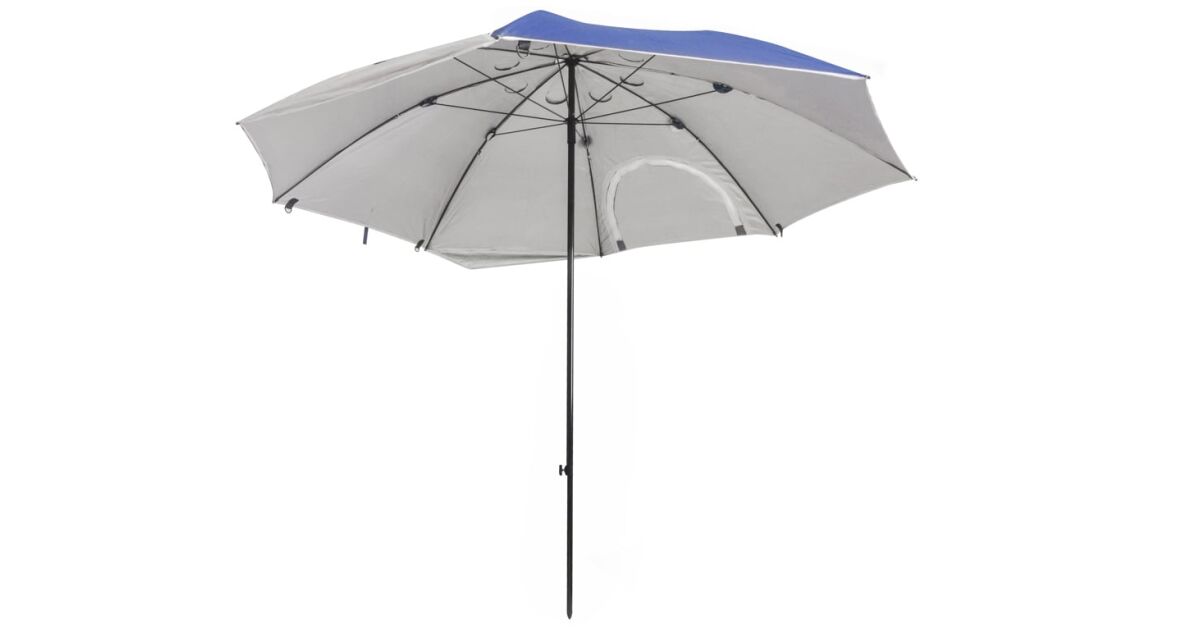 Umbrela de plaja tip cort 2 in 1 cu paravan lateral, ventilatie si ...