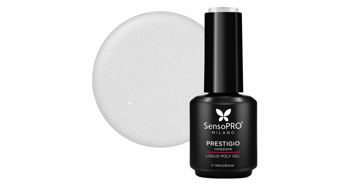 Polygel Lichid SensoPRO Milano PRESTIGIO, Milky Sheer, 15ml | Pepita.hu