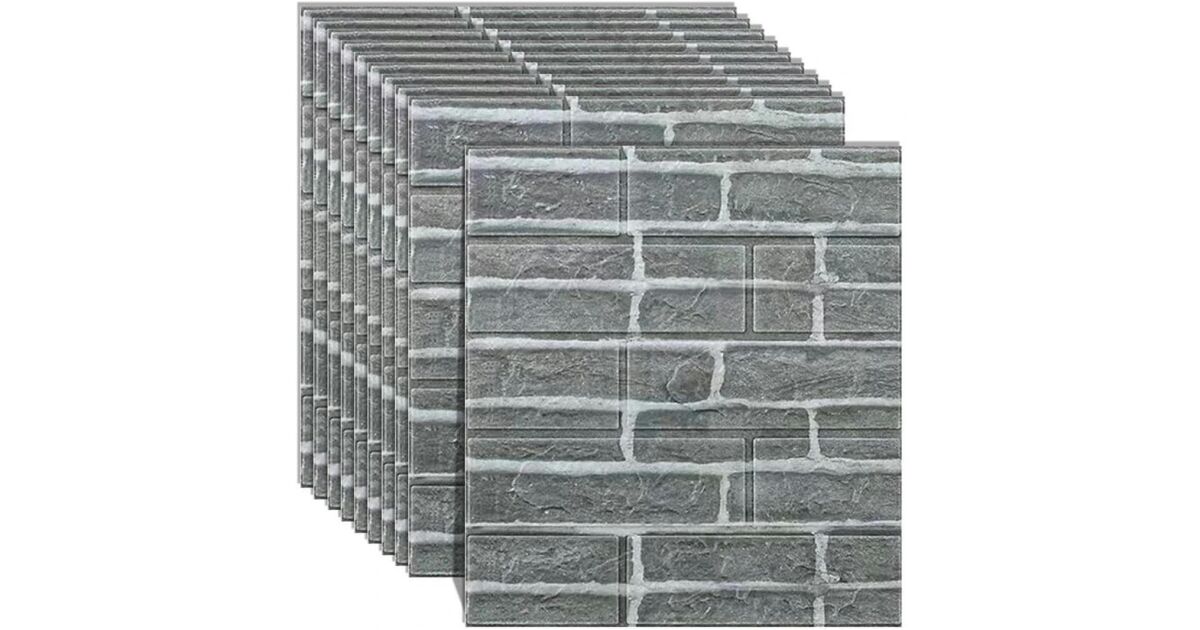 Zestaw 10 płytek tapety 3D, Flippy, 35 x 38 cm, grubość 3 mm, z ...