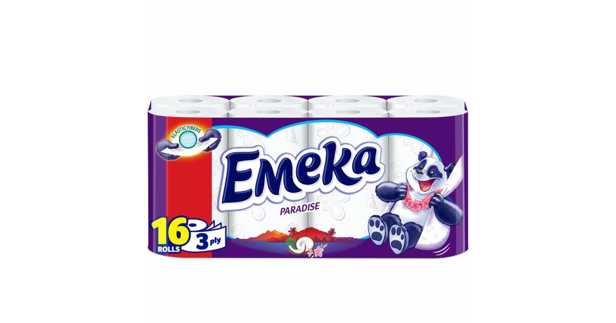 Toaletný papier, EMEKA, Paradise, Súprava 16 kotúčov, 3-vrstvový ...