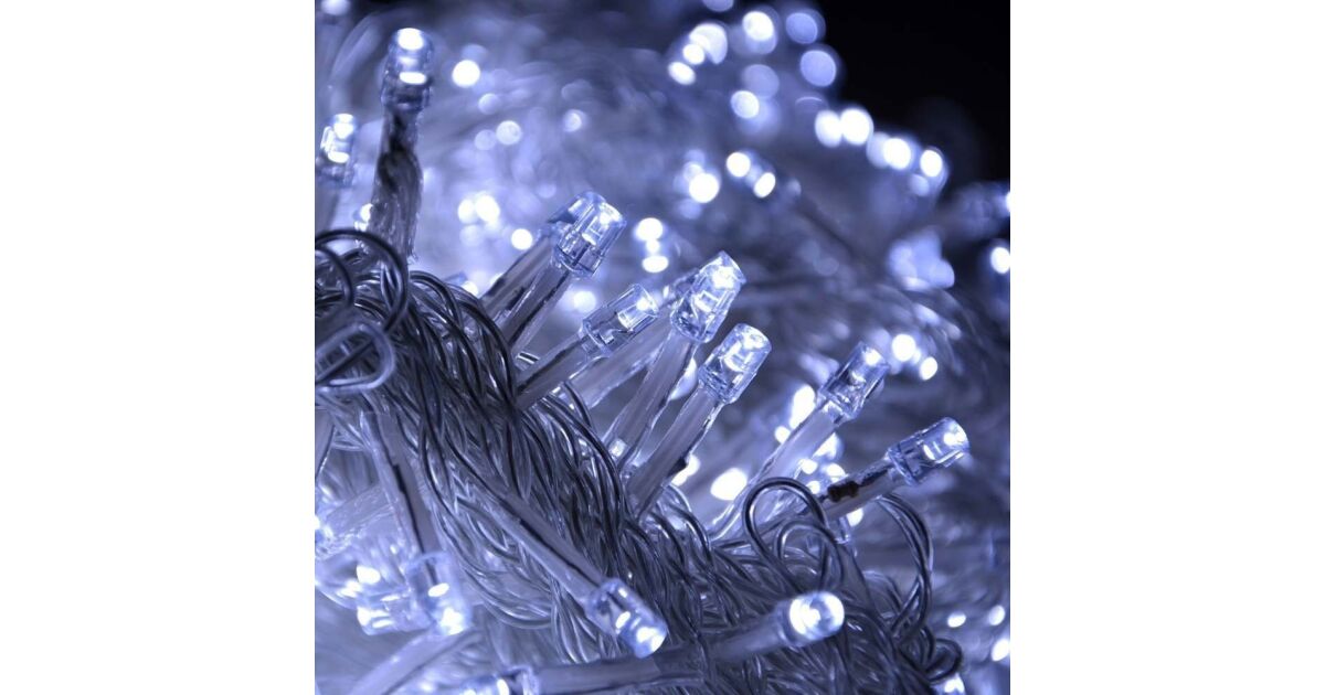 Weihnachtsbeleuchtung, 40 m, 1144 LED-Dioden, Eiszapfen, Kaltweiß, 8 ...