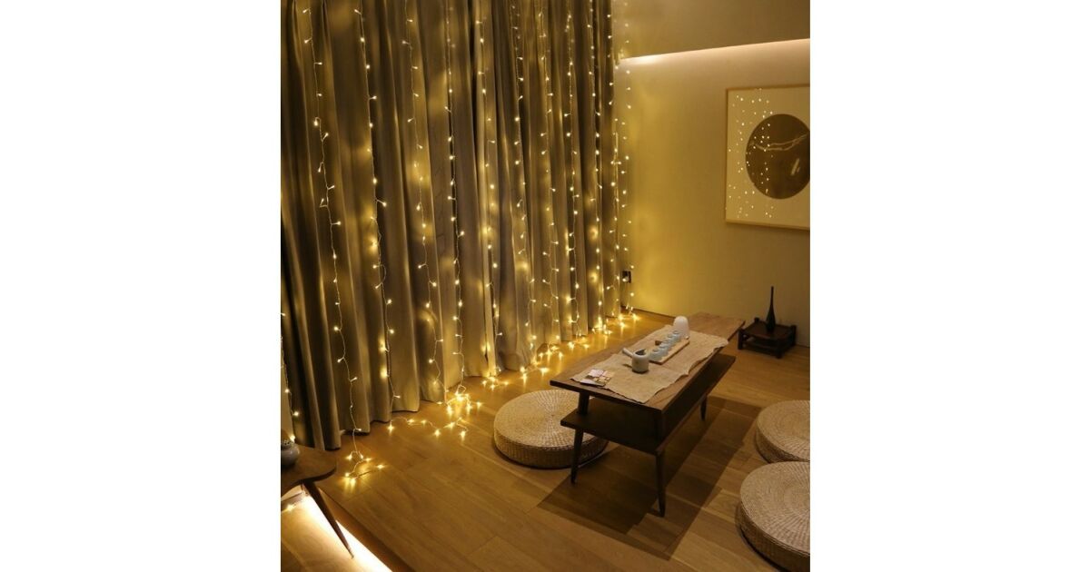 Weihnachtsbeleuchtung, Vorhangtyp, IP44, 6 m x 2 m, 720 LEDs ...