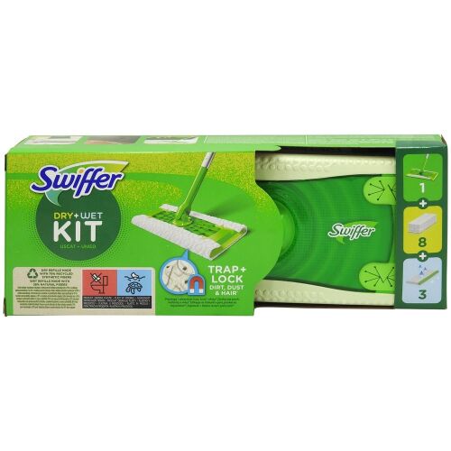Kit Mop, SWIFFER, 8 rezervere Lavete Uscate, 3 rezerve Lavete Umede ...