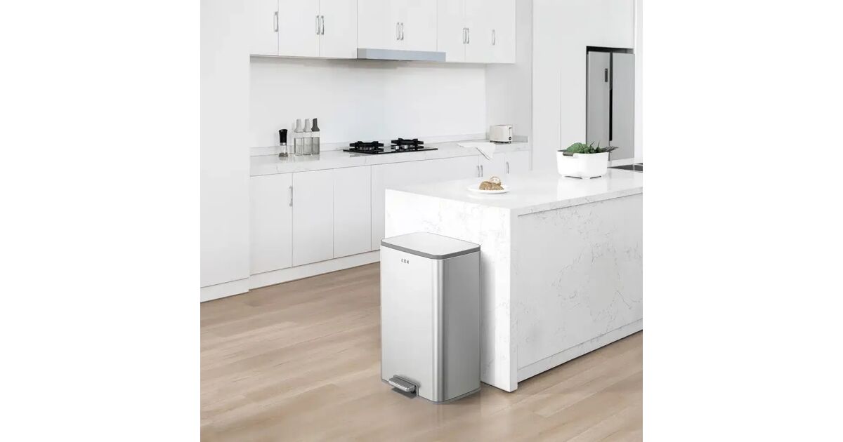 Cos de gunoi cu pedala, EKO, Marina, 50 litri, inox mat | Pepita.com