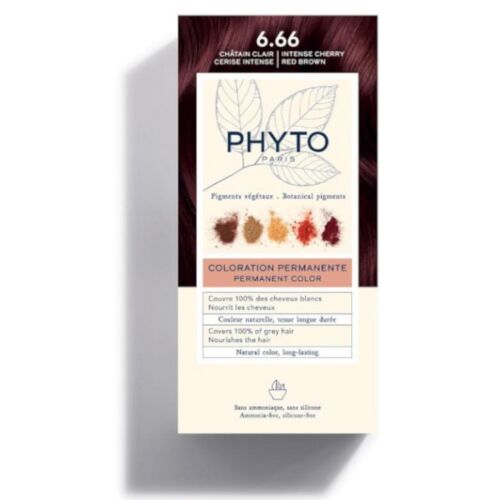 Phyto, Color, Permanente Haarfarbe, 6.66 Intense Cherry Red Brown, 50 ...