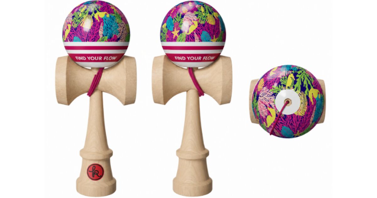 Kendama Europe Record Plus Aqua MC Liquid Love, duże miseczki Base Cup ...