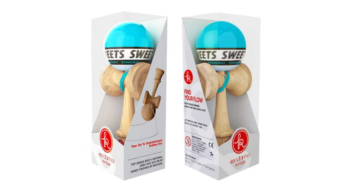 Kendama Sweets Starterset – Türkis, Basisbecher, große Becher (18,5 cm ...