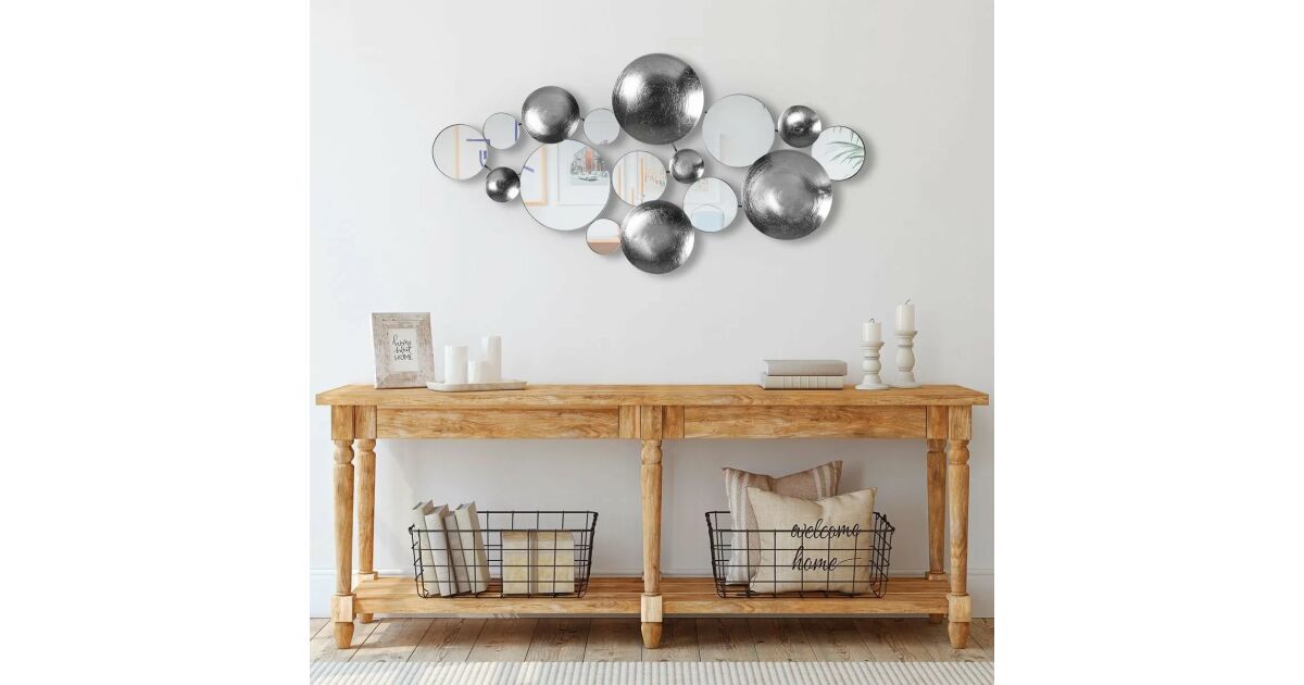 Decorațiune de perete Re-Bloom, metal, multicoloră, 116 x 60 x 4 cm ...