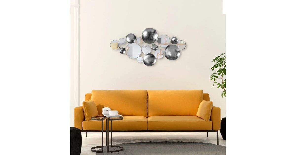 Decorațiune de perete Re-Bloom, metal, multicoloră, 116 x 60 x 4 cm ...