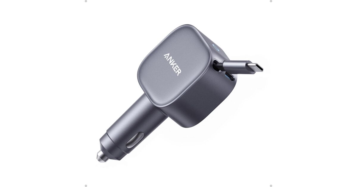 Ładowarka samochodowa Anker Nano 75W, USB-C 45W + port USB-C 30W, kolor ...