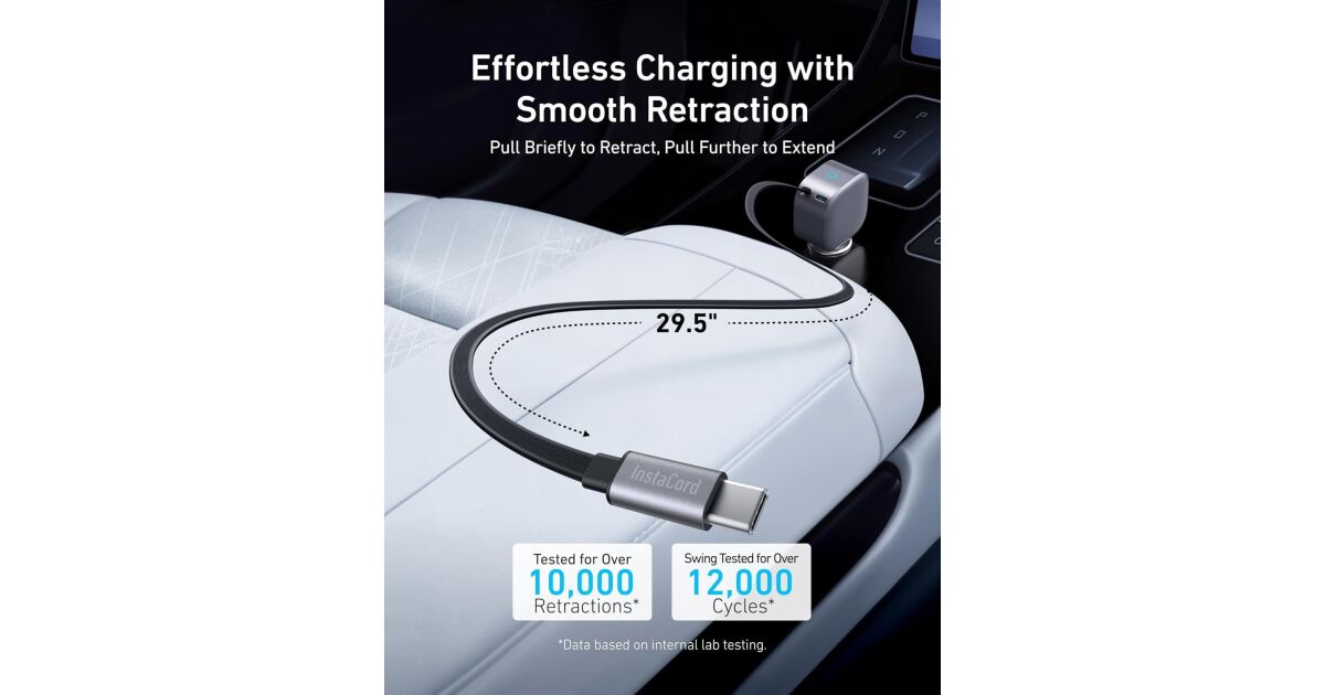 Ładowarka samochodowa Anker Nano 75W, USB-C 45W + port USB-C 30W, kolor ...