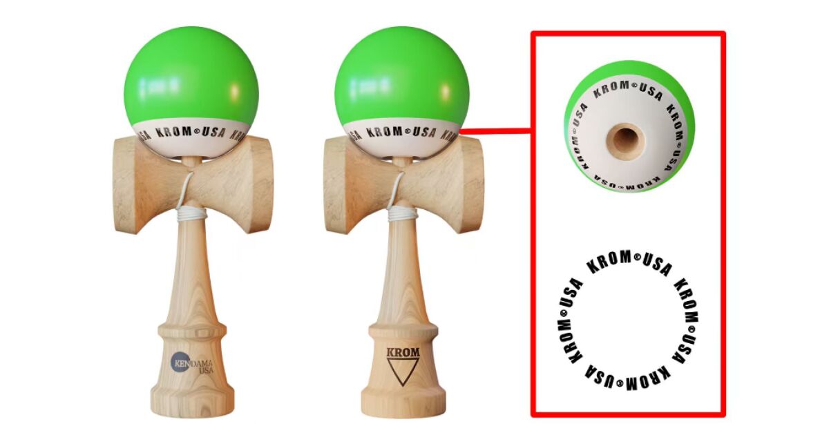 Kendama KROM USA Zöld, 18, 5 cm, Alappohár, Nagy poharak és ...