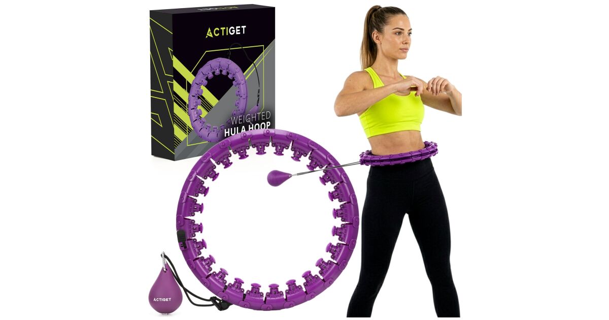 Geöffnete Verpackung - ActiGet verstellbarer, gewichteter Hula-Hoop ...