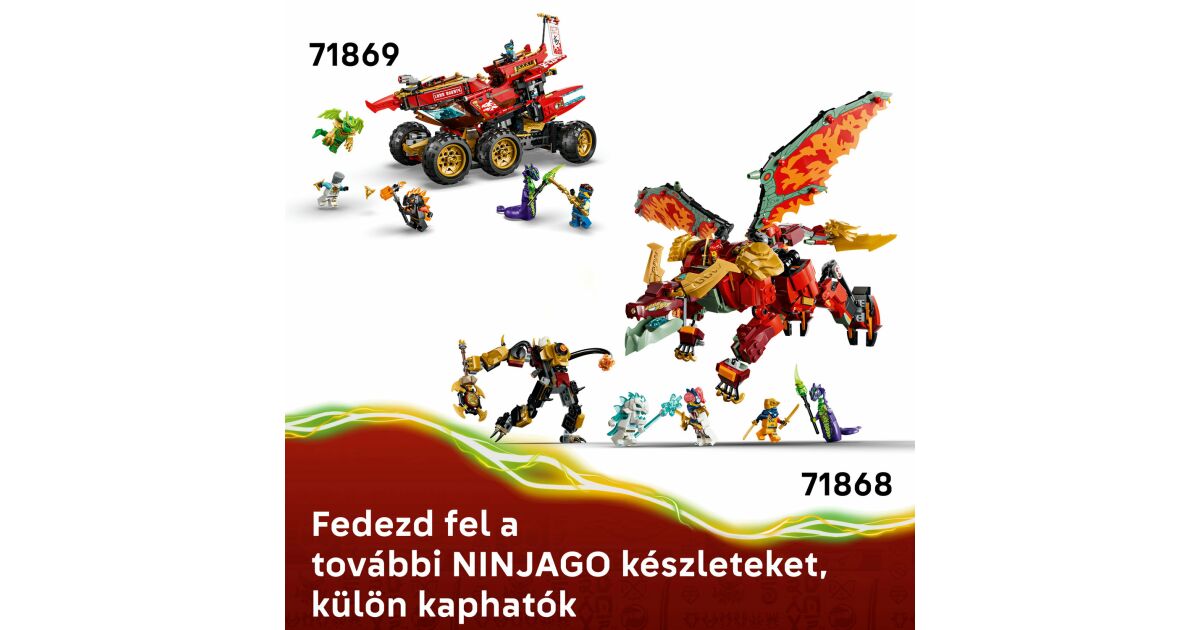 LEGO® NINJAGO® Wyldfyres Verwandlungs-Drachen-Mech 71868 | Pepita.com
