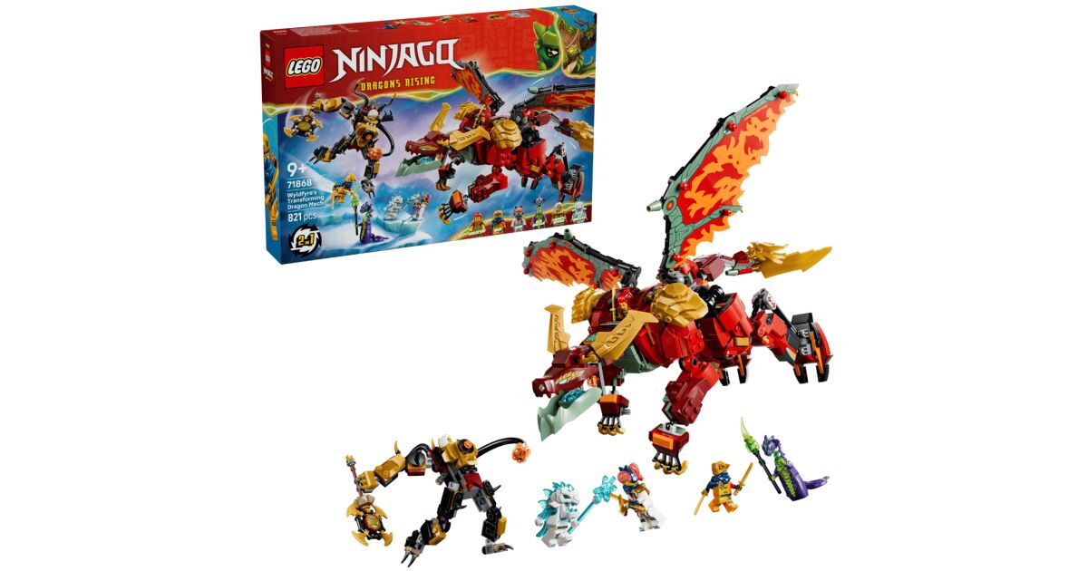 LEGO® NINJAGO® Wyldfyres Verwandlungs-Drachen-Mech 71868 | Pepita.com