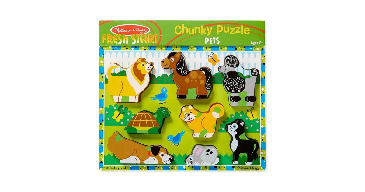 Melissa si Doug Pets Puzzle Chunky | Puzzle-uri | Jucarie din lemn | 2 ...