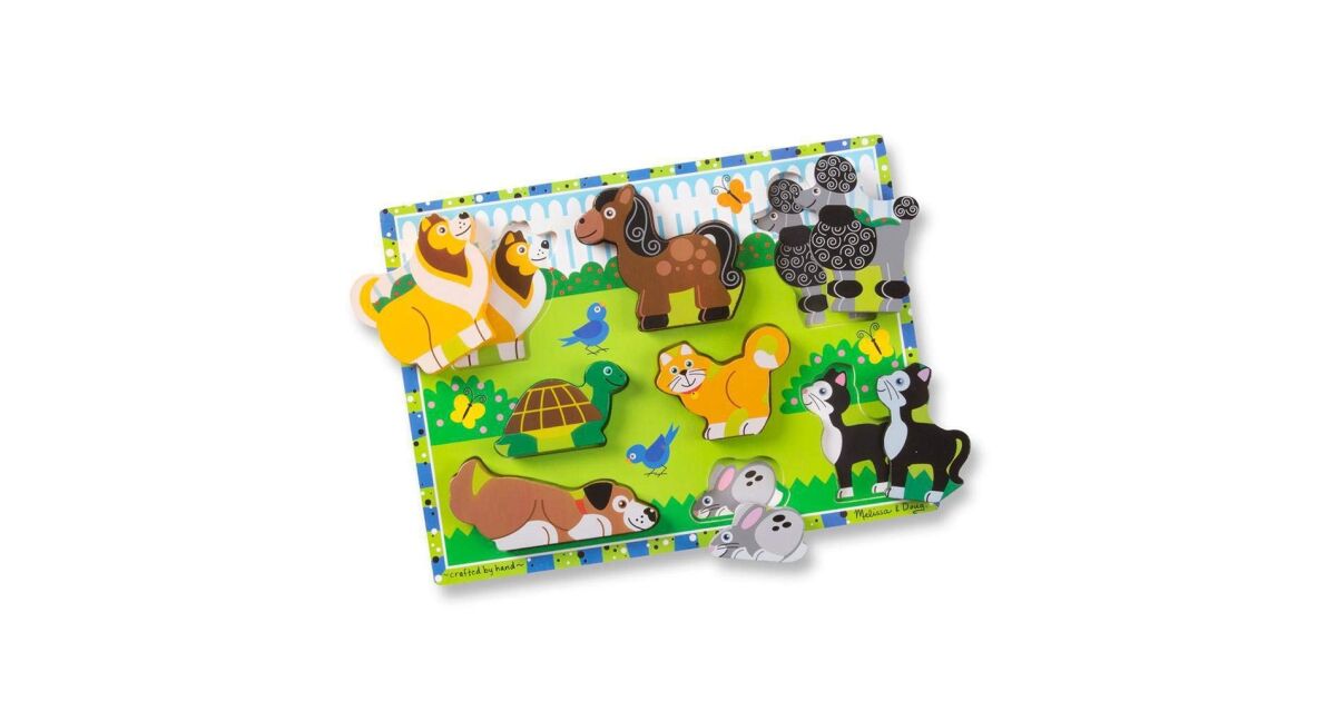Melissa si Doug Pets Puzzle Chunky | Puzzle-uri | Jucarie din lemn | 2 ...