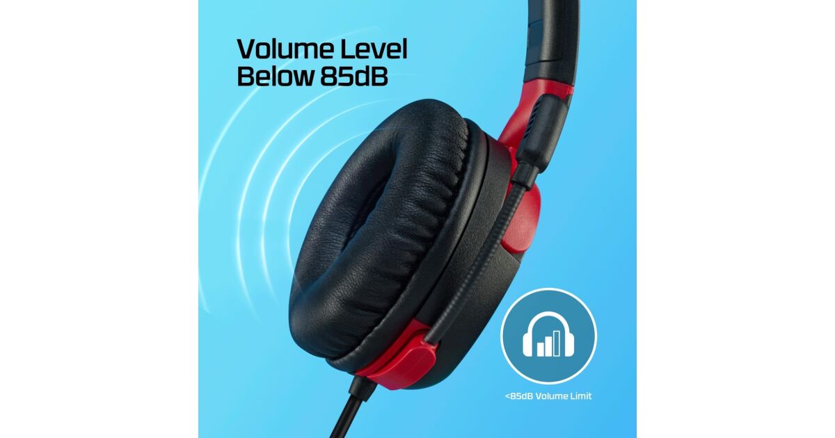 Casti gaming HyperX Cloud Mini Wired pentru copii audio sigur sub 85 dB ...