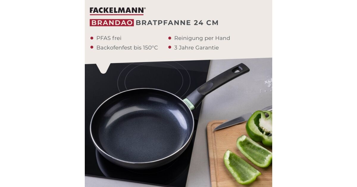 Tigaie Fackelmann Brandao - O 24 cm din aluminiu reciclat, acoperire ...