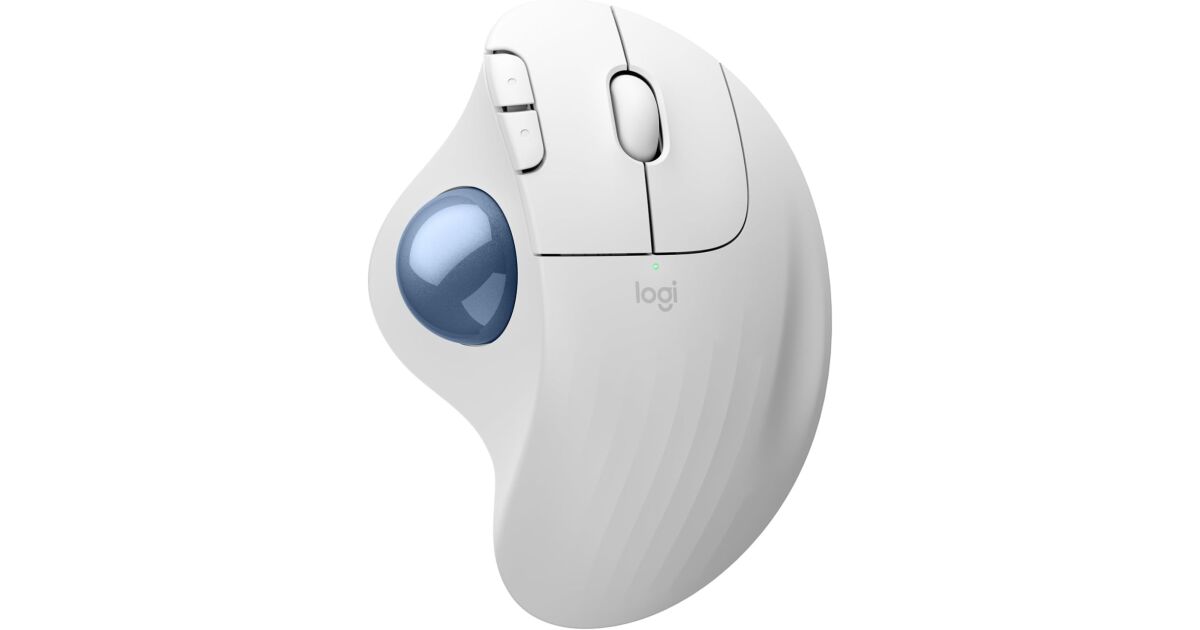 Mouse Trackball Ergonomic Logitech Ergo M575S, Bluetooth, Alb | Pepita.com