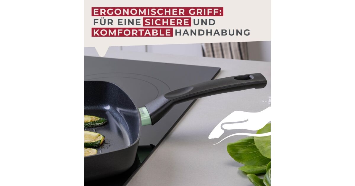 Tigaie grill Fackelmann Brandao 26 cm aluminiu reciclat strat ceramic ...