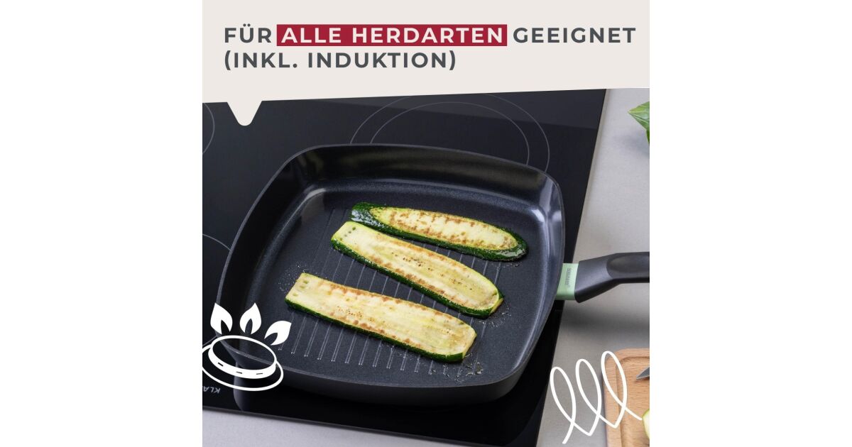 Tigaie grill Fackelmann Brandao 26 cm aluminiu reciclat strat ceramic ...