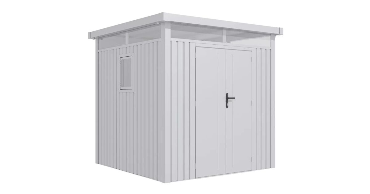 Căsuță de grădină G21 Atlanta 529 - 230 x 230 cm, argintiu metalic ...