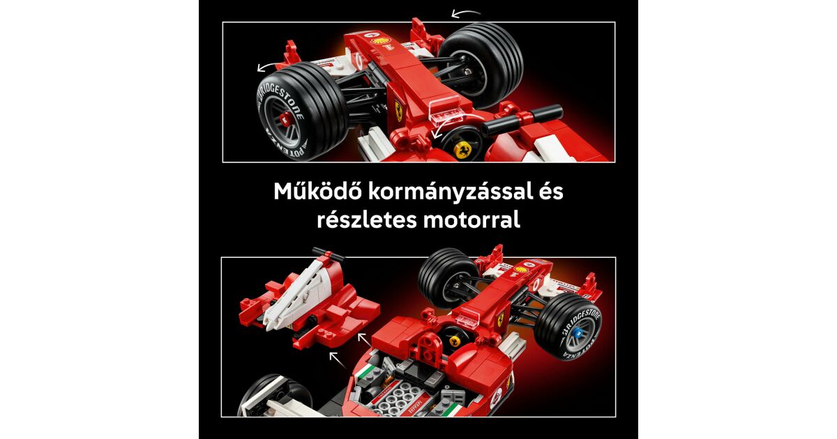 Geöffnet - LEGO® Icons Ferrari F2004 und Michael Schumacher 11375 ...