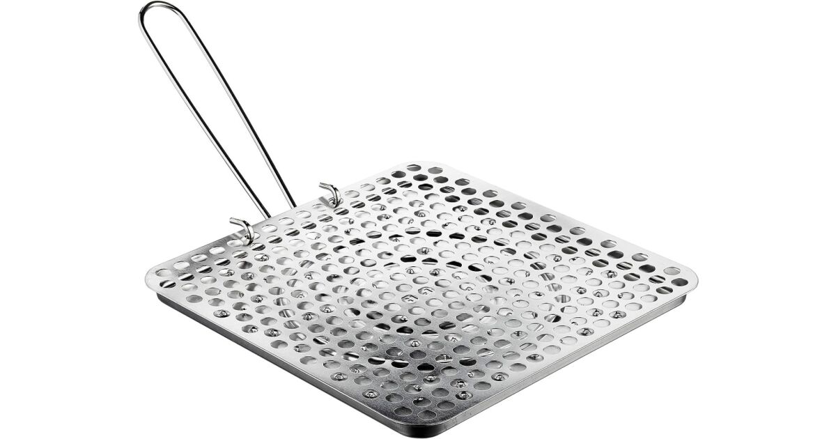 Toaster Ibili pentru aragaz pe gaz, 20x20 cm, metal argintiunegru ...