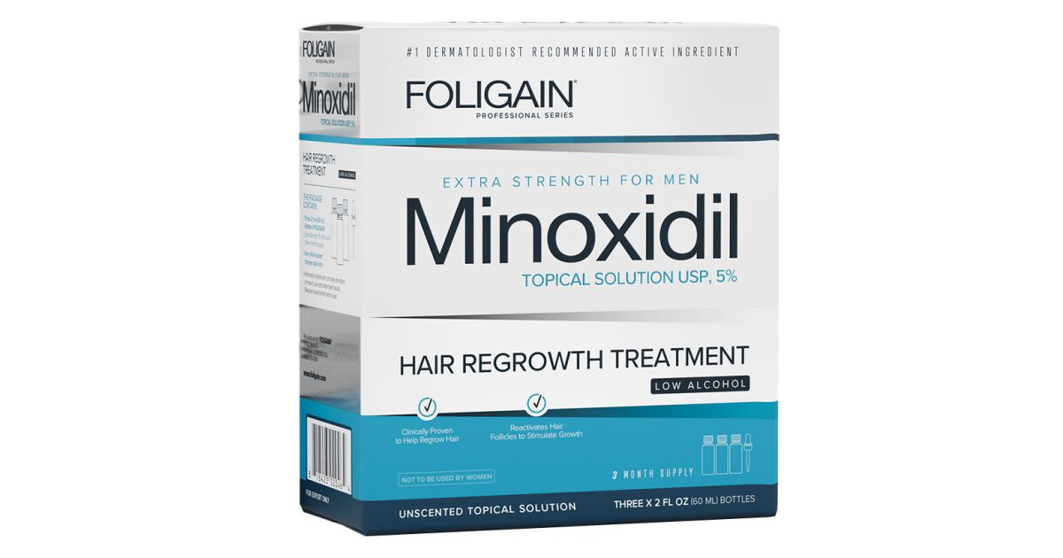 Solutie pentru Cresterea Parului, Foligain, Minoxidil 5%, cu Alcool ...