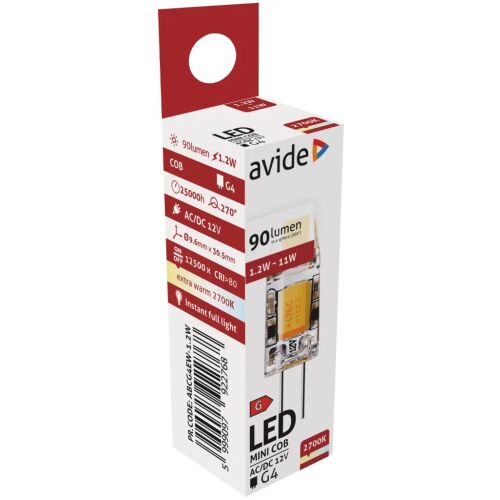 Avide LED 1.2W G4 COB EW 2700K | Pepita.hu