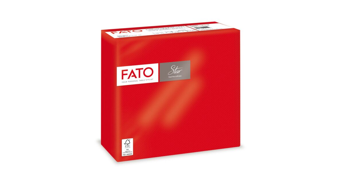 Fato Sztár szalvéta 2 rétegű 38x38cm piros 40 szál/csomag | Pepita.hu