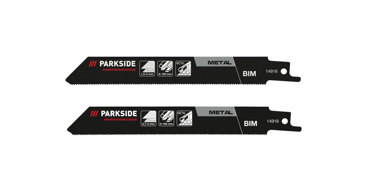 PARKSIDE PERFORMANCE® PFSZP 3 A1 Szablyafűrész lap készlet – fémhez (2 ...