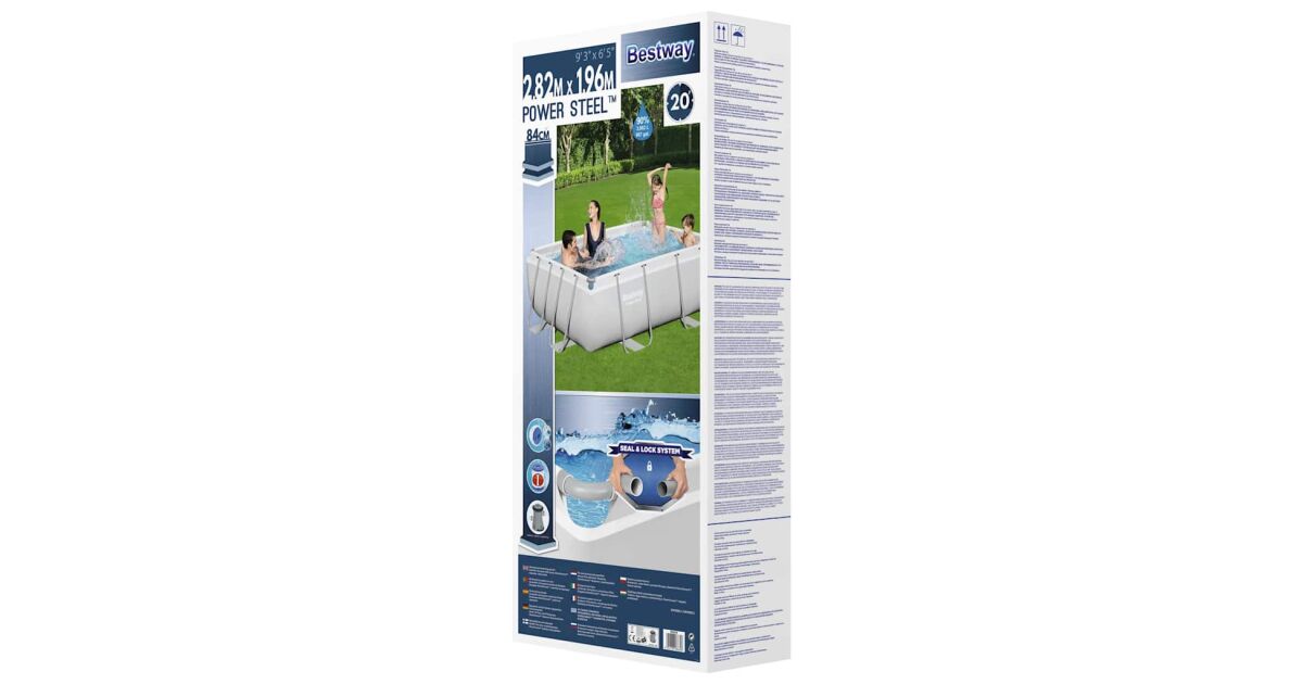 Bestway Power Steel téglalap alakú medenceszett 282 x 196 x 84 cm ...
