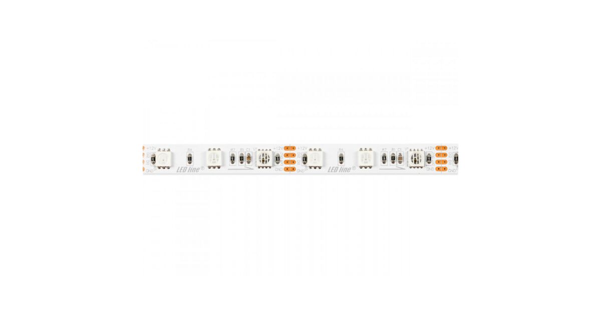 Digitális LED szalag, SMD 5050, 60 LED/m, 12 V DC, 14,4 W/m, IP20, RGB ...